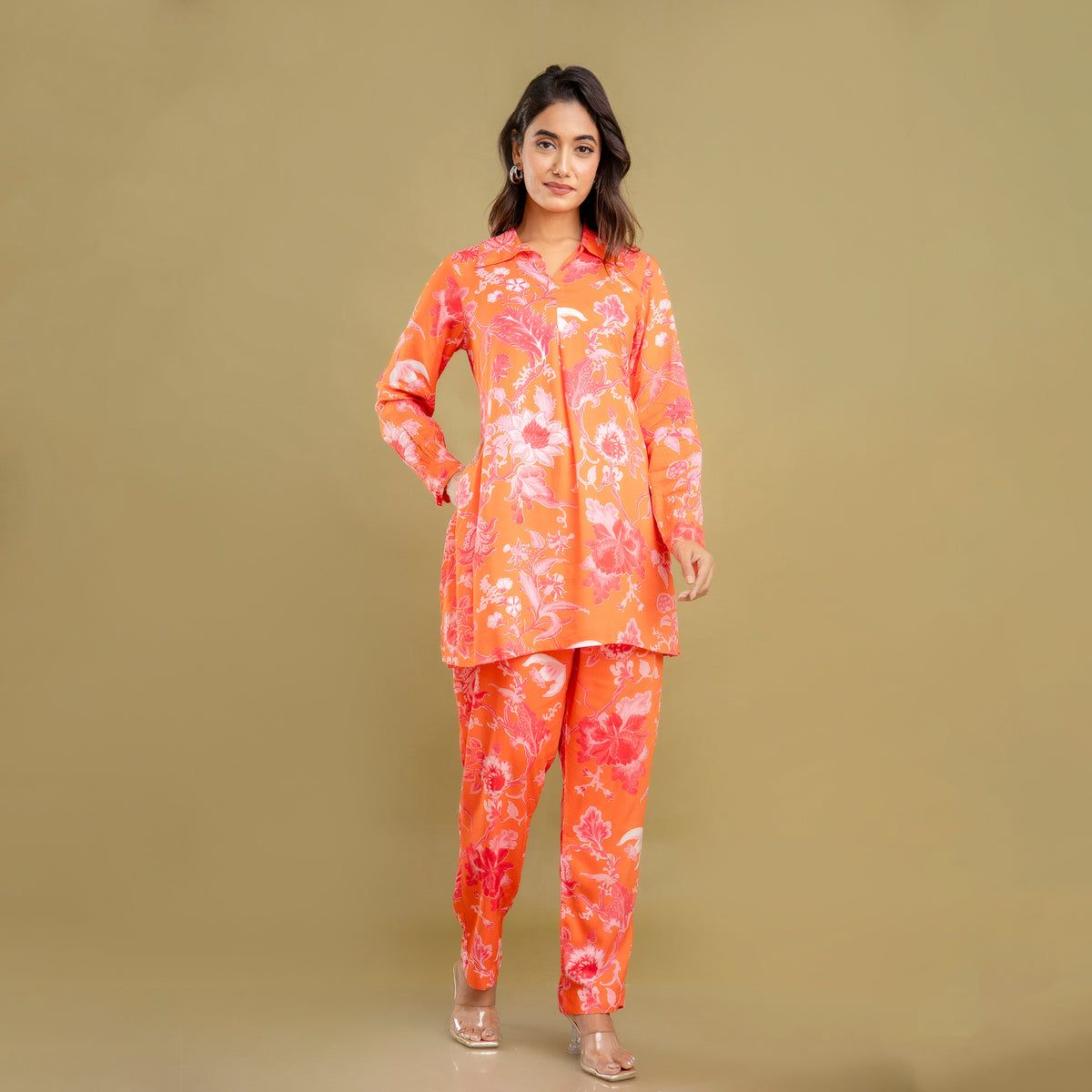 Orange Modal Co-Ord Set – Ekohum India